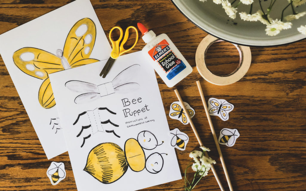 Bee & Butterfly Puppets | emmawalkercr.com
